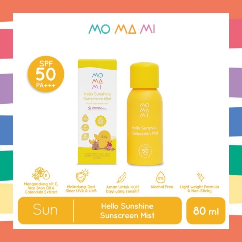Jual Momami Hello Sunshine Sunscreen Mist 80ml / Kids Sunscreen ...