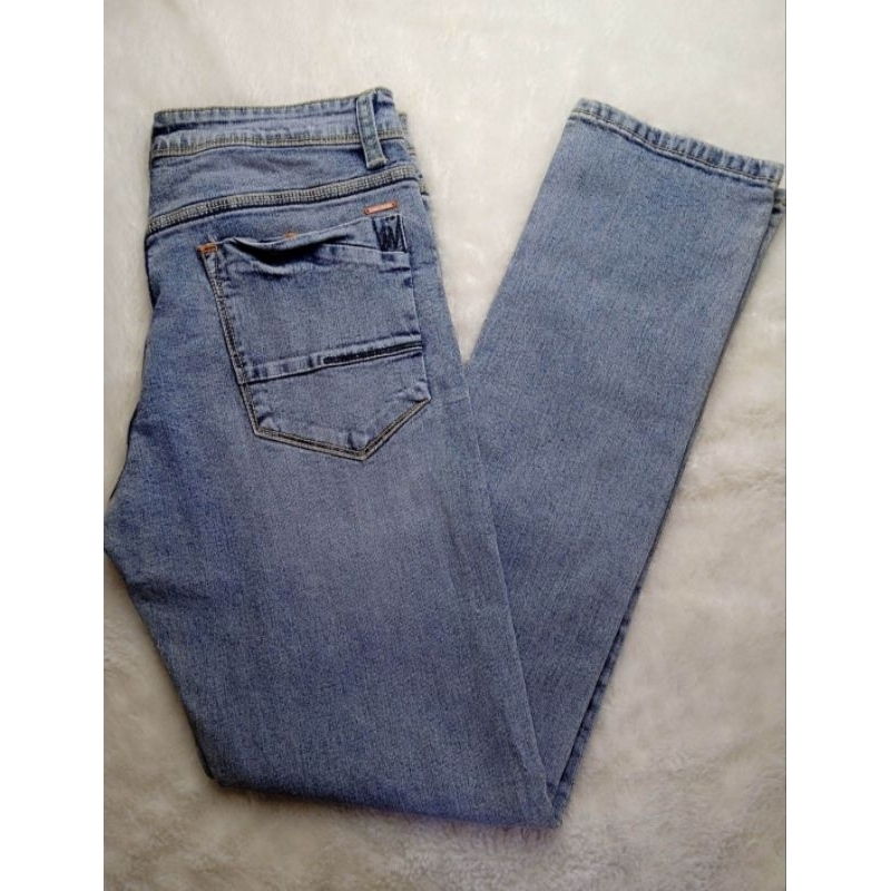 Jual Celana Panjang Emba Jeans // Basic-strech // Morgan Slim | Shopee ...