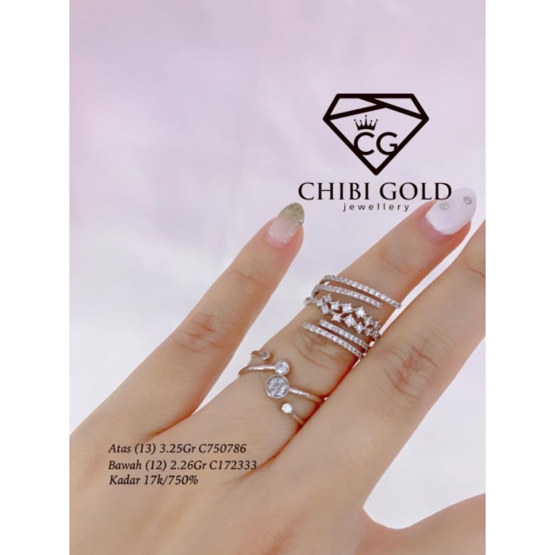 Jual CHIBI GOLD - Cincin emas putih white gold emas 750 kadar 17k ...