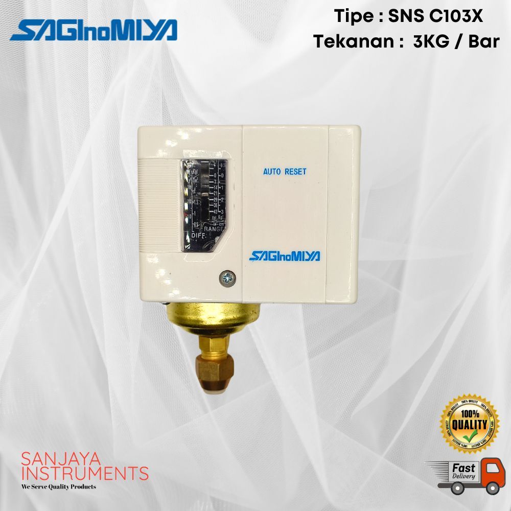 Jual SNS-C103X Pressure Switch Saginomiya SNS C103X Tekanan 0-3kg ...