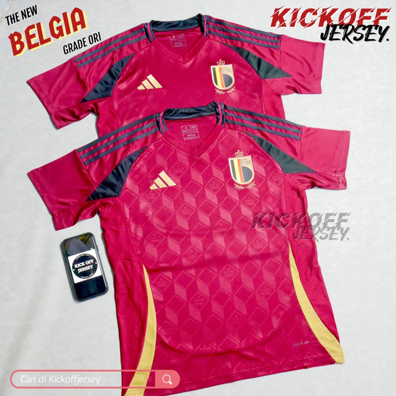 Jual JERSEY BELGIA HOME EURO 2024 GRADE ORI | Shopee Indonesia