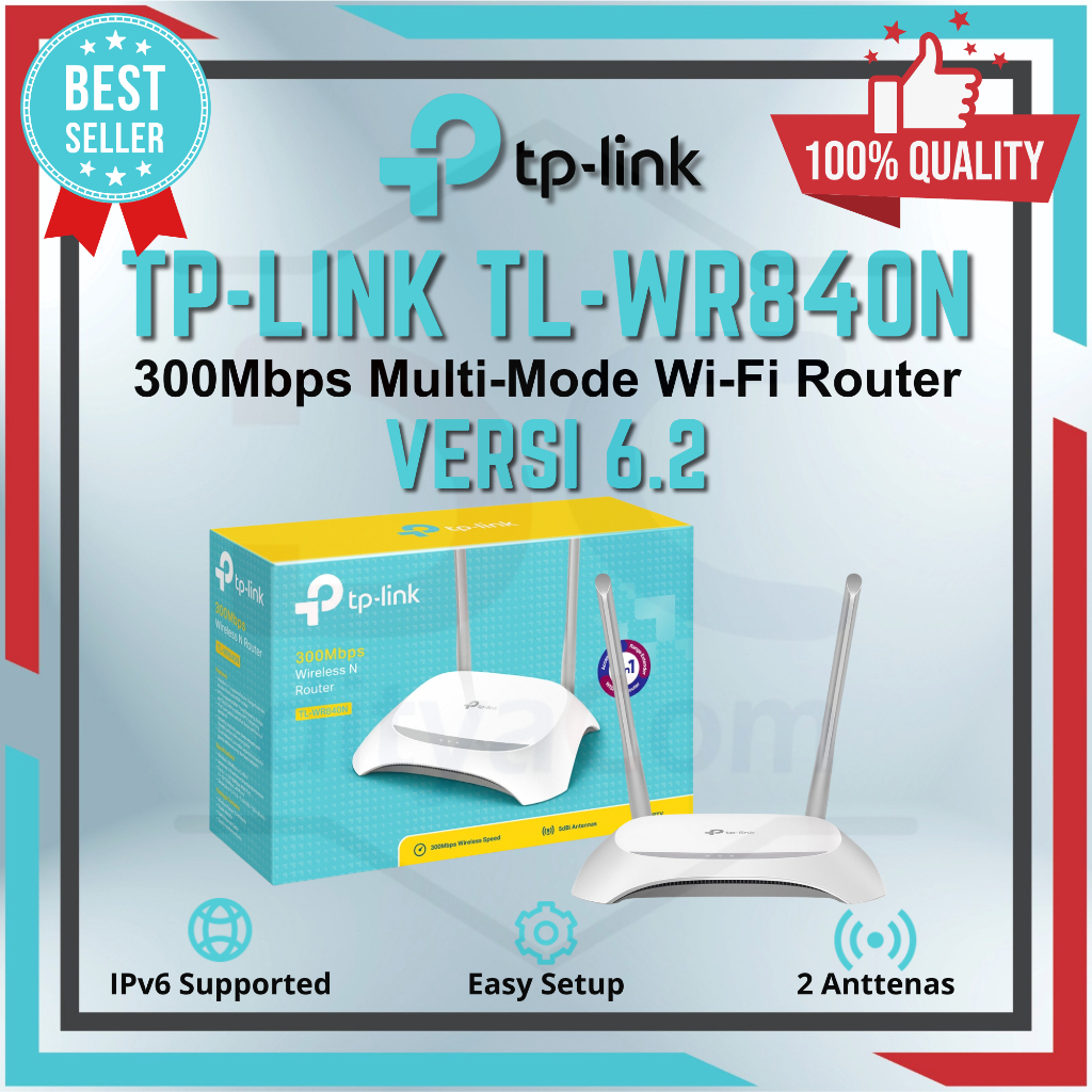 Jual TP-LINK WR840N Wi-Fi Router 300Mbps Wireless N Speed | Shopee ...