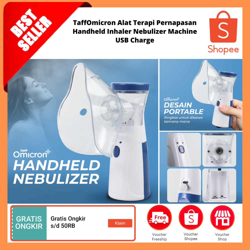 Jual Alat Terapi Pernapasan Handheld Inhaler Nebulizer Machine USB Charge / Alat Asma Uap ...
