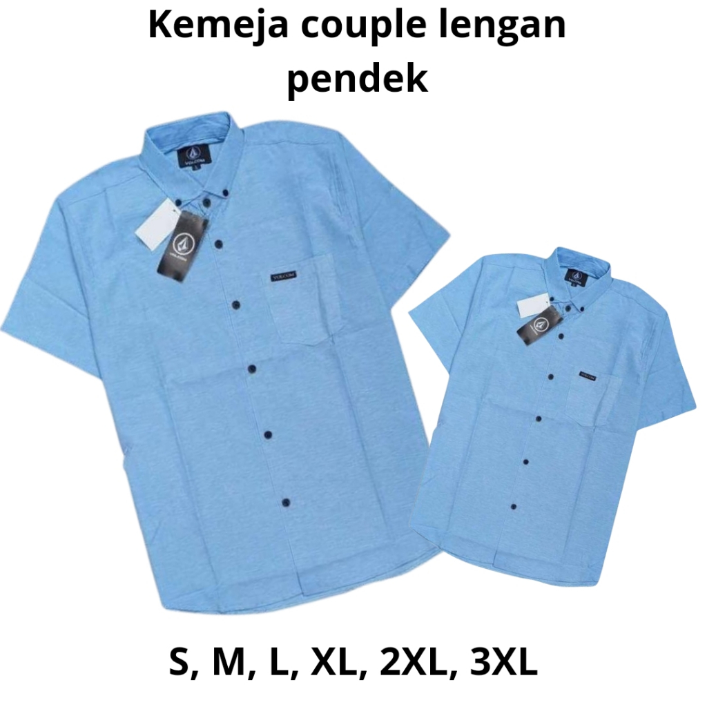 Jual REGONDLODOK - HEM POLOS PRIA LENGAN PENDEK COUPLE KELUARGA ...