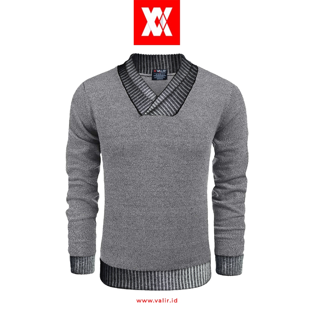 Jual Valir Henley Sweater Rajut Pria Keren Terbaru Bahan Rajutan Tebal ...