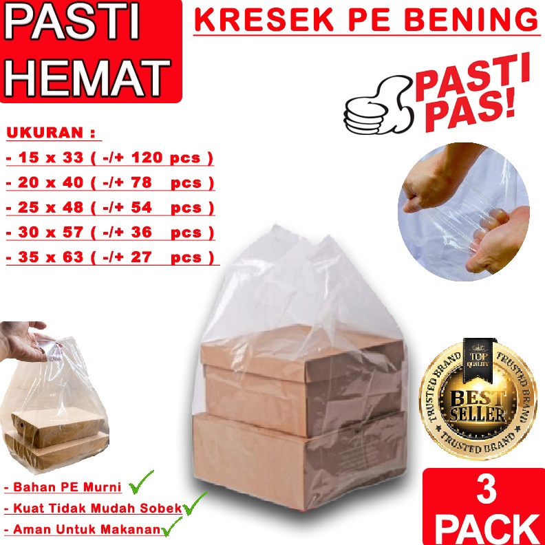 Jual ART H47L PASTI HEMAT B Plastik kresek PE Bening Kantong Kresek PE ...