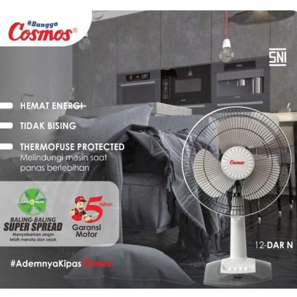 Jual Kipas Angin Meja / Duduk COSMOS 12-DAR N / 12-DARN / 12DARN Desk ...