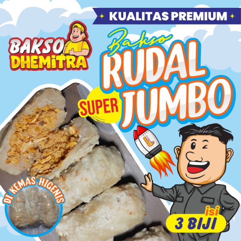 Jual Baso/Bakso Daging Sapi Rudal Super Jumbo isi 3 dengan ukuran super ...