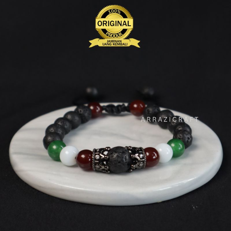 Jual Gelang Batu Akik Alam Giok Kristal Gelang Galestina Palestin ...