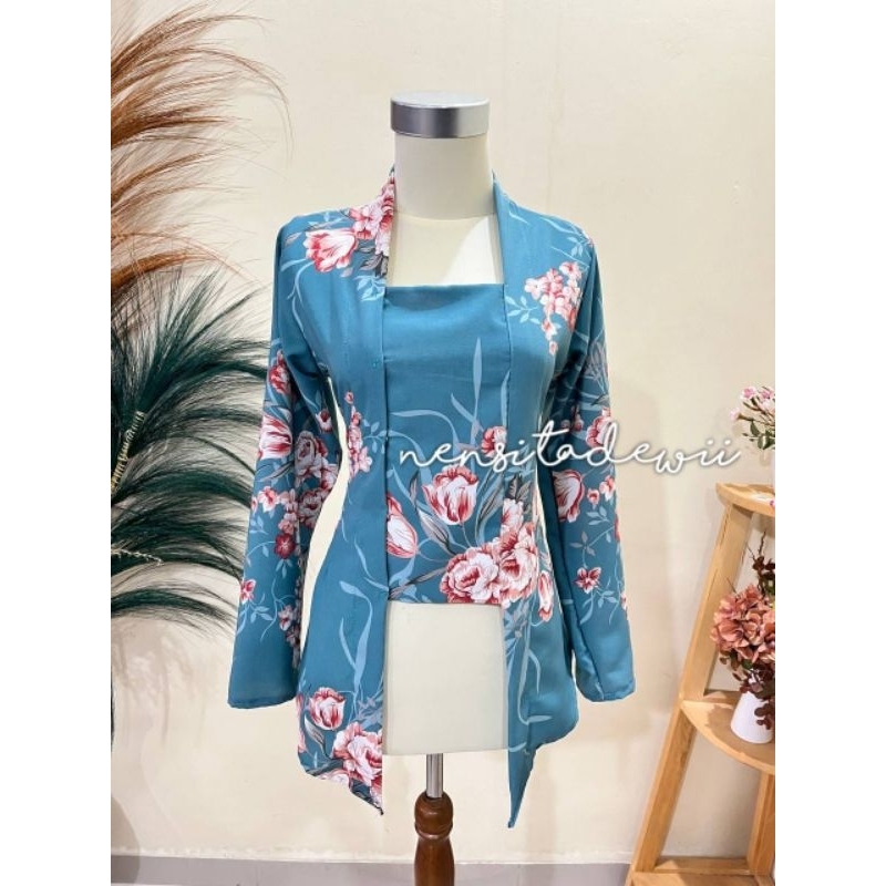 Jual Kebaya Klasik / Kebaya Mbok Jamu - Warna Tosca Pink | Shopee Indonesia