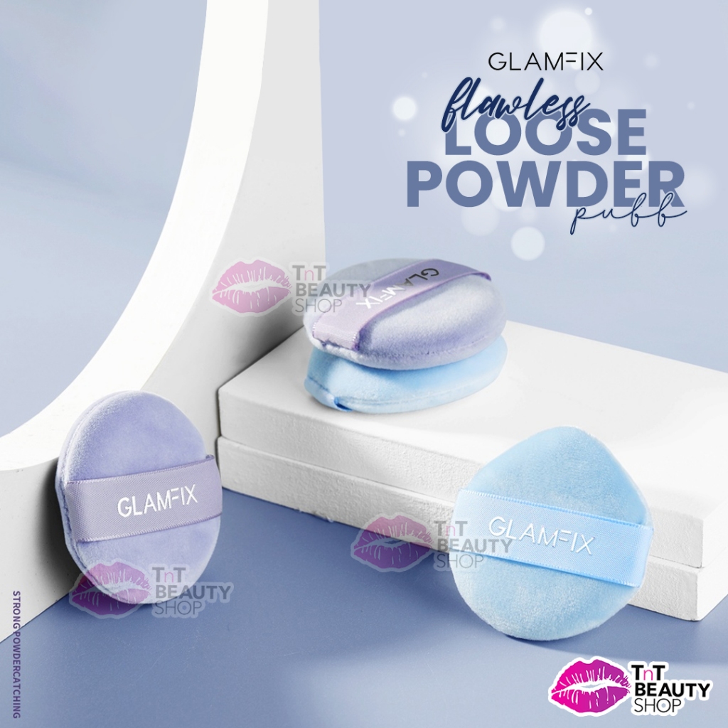 Jual GLAMFIX [2pcs] Flawless Loose Powder Puff| Spons Bedak Tabur| Alat ...