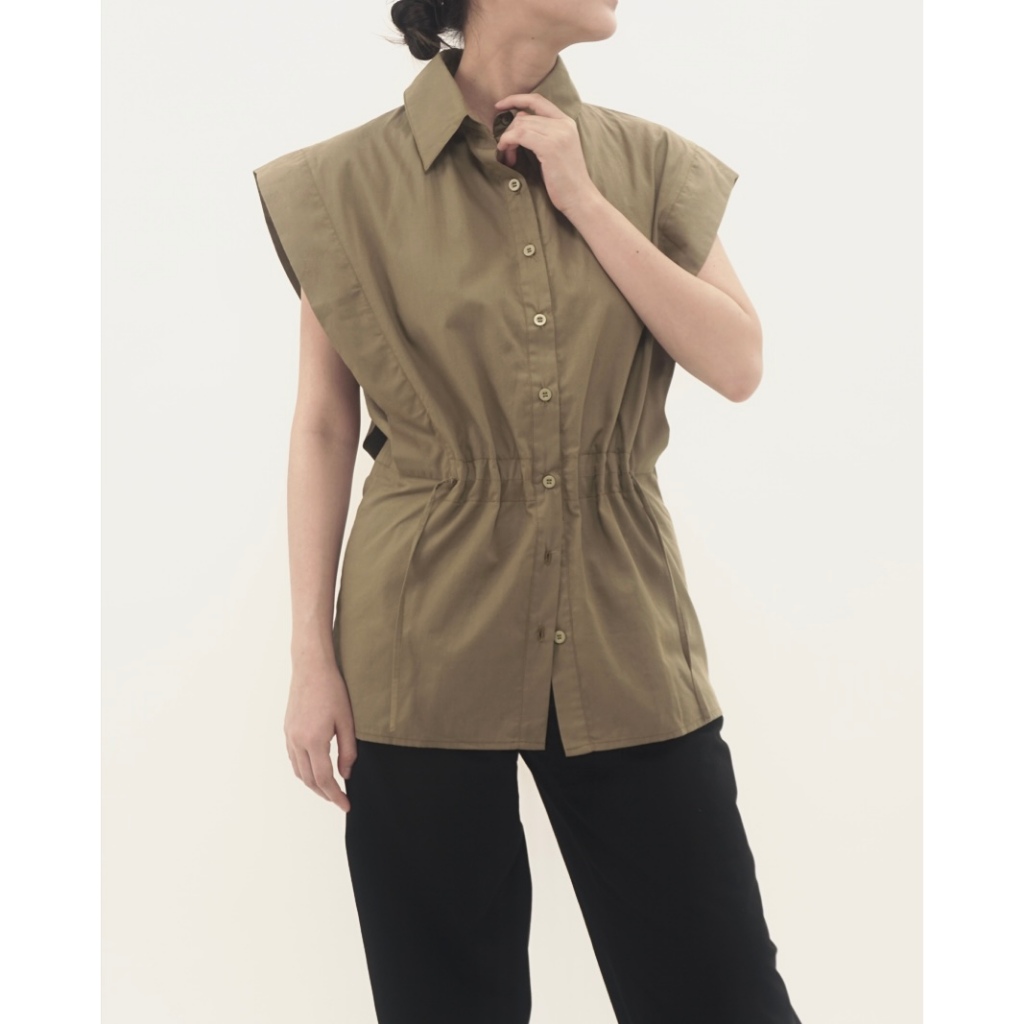 Jual SEVENMATES - Hailey Sleeveless Top in Army - Atasan Tidak ...