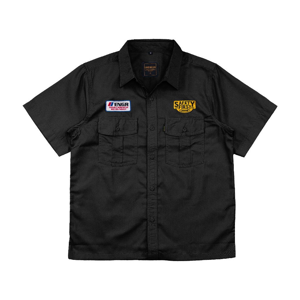 Jual Engineer Workwear Effect Kemeja Pendek Casual Baju Kerja Lapangan Nyaman Shopee