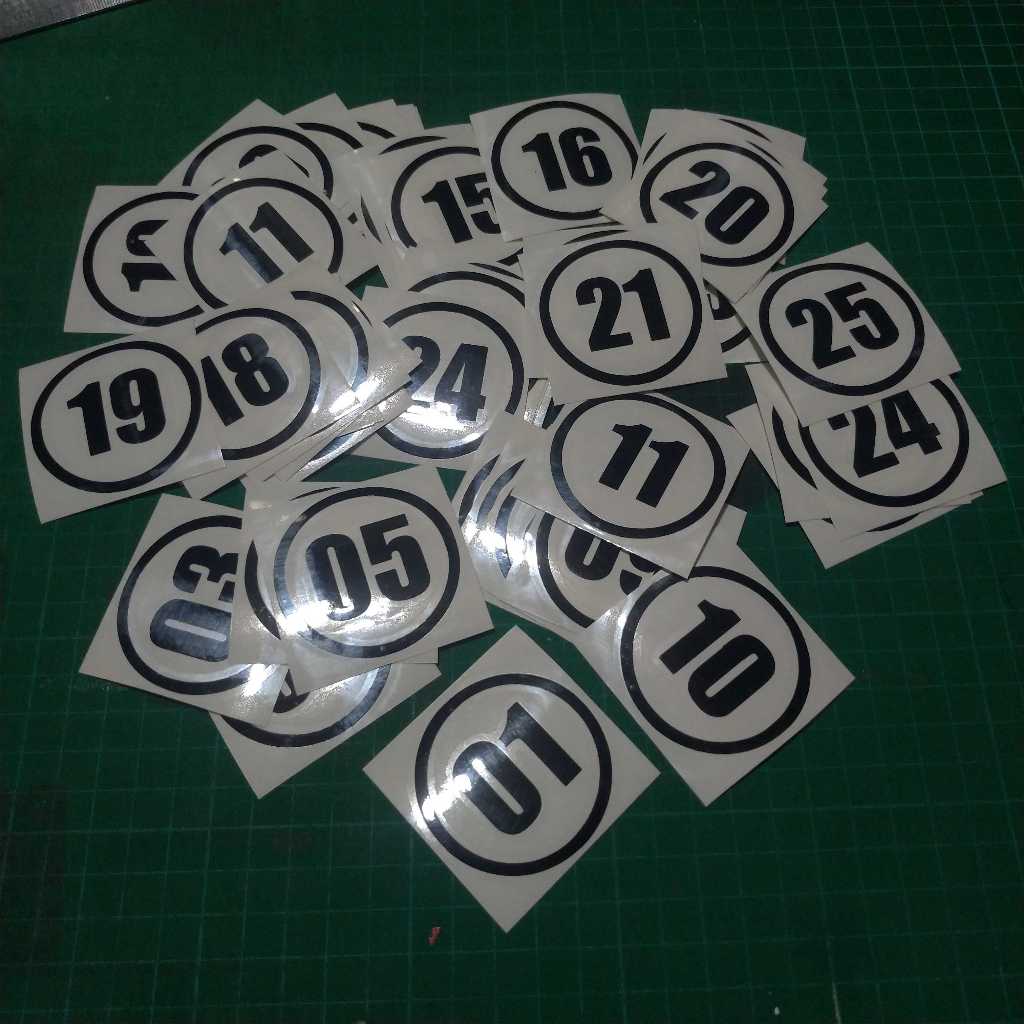 Jual CUTTING STIKER BENTUK ANGKA BULAT UK DIAMETER 11 CM BAHAN ORACAL ...