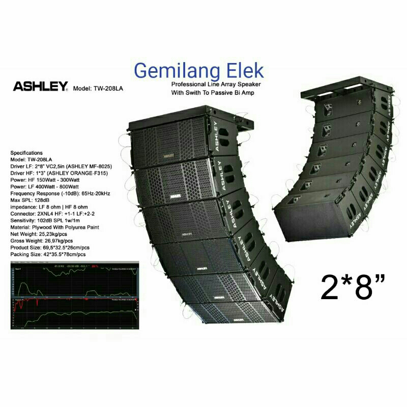 Jual Speaker Line Array ASHLEY TW208LA Original | Shopee Indonesia