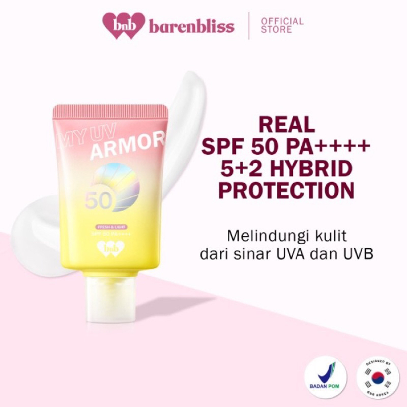 Jual BNB barenbliss My UV Armor SPF 50 PA++++ - Face Sunscreen gel Moisturizer | Shopee Indonesia
