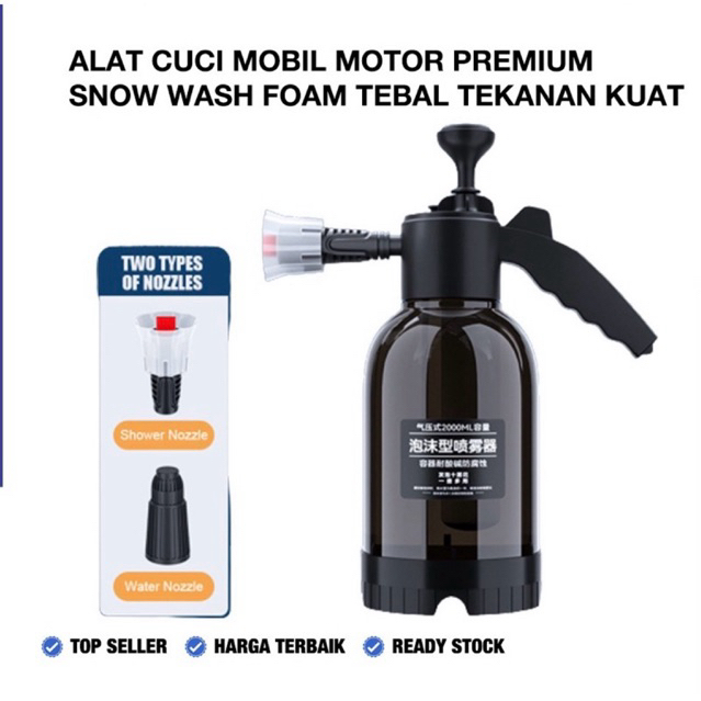 Jual Hand Snow Premium Foam Wash Sprayer 2L Alat Cuci Motor Mobil Sabun ...