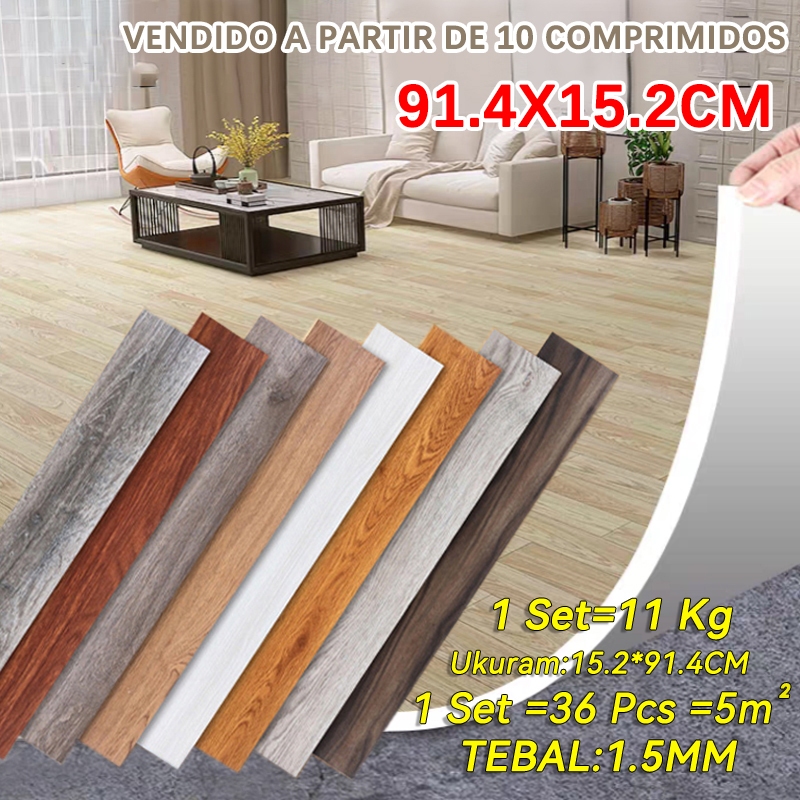 Jual 1 Pcs Floor Vinyl Lantai Stiker /915x152mm/Lantai Kayu Parquet ...