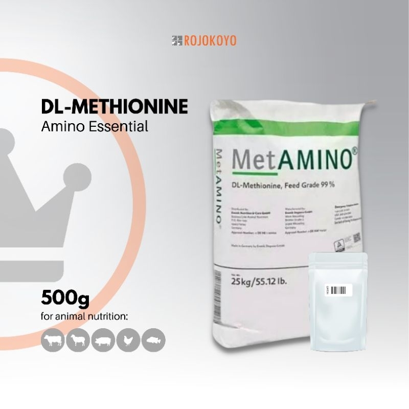 Jual DL-Methionine MetAmino Evonik 500g - Asam Amino Esensial untuk Ternak | tingkatkan Bobot ...