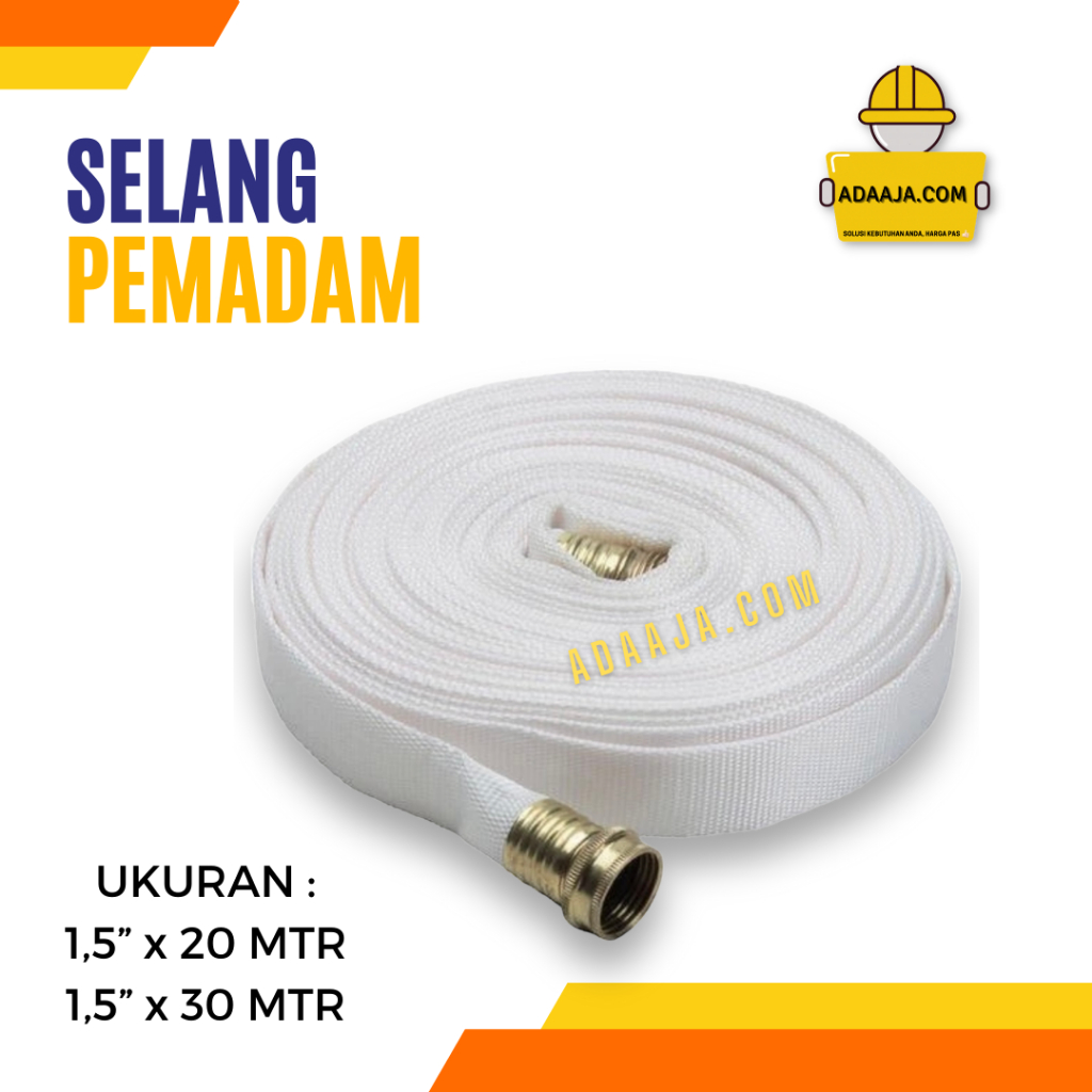 Jual Selang Pemadam Putih Fire Hose Canvas 1,5" 1,5 inch Panjang 20 / 30 M | Shopee Indonesia