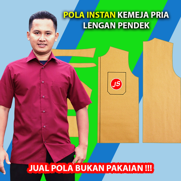 Jual Pola Instan Kemeja Hem Pria Dewasa Lengan Pendek [ Pola Baju Jamblang Studio ] | Shopee ...