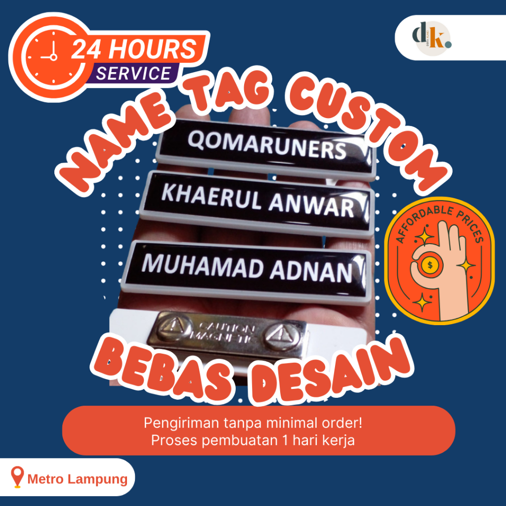 Jual Name Tag Custom Murah | Shopee Indonesia