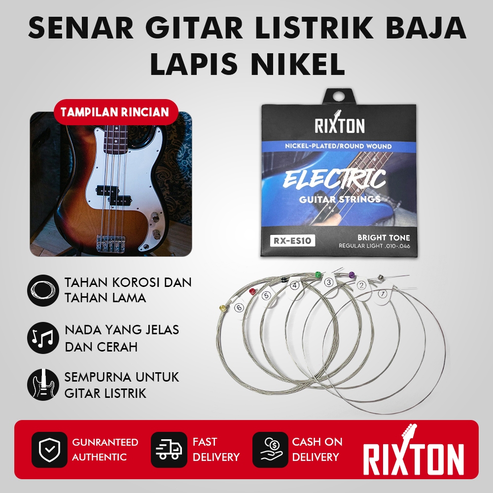 Jual RIXTON Senar Gitar Elektrik Akustik String Electric Guitar Strings ...
