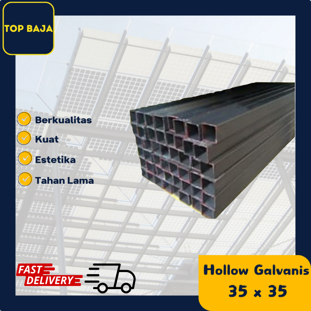 Jual Hollow Putih Galvanis Besi Kanopi Kotak 35 x 35 Tebal Full ...