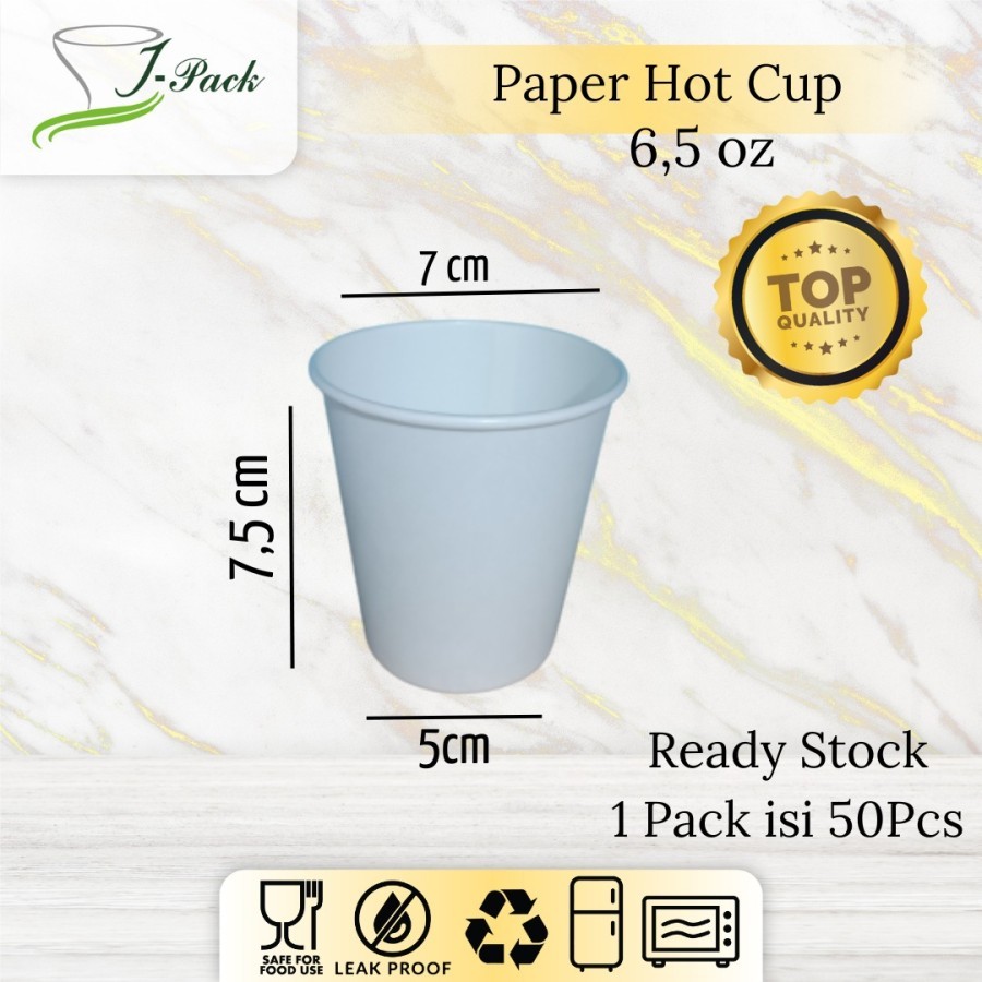 Jual PAPER HOT CUP|GELAS KERTAS POLOS SPE 6.5oz (200ml)-ISI 50 PCS | Shopee Indonesia
