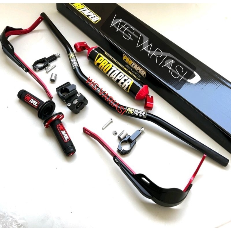 Jual Paket Stang Fatbar Evo low plus busa palang Set Handguard daun ...