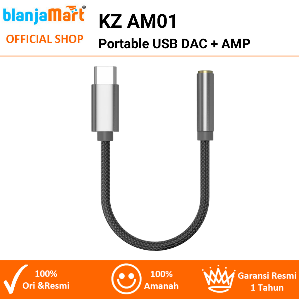 Jual KZ AM01 USB DAC AMP CX31993 MAX97220 USB C Dongle Adapter GARANSI RESMI | Shopee Indonesia