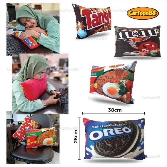 Jual BANTAL SNACK, Bantal Persegi Motif Snack | Shopee Indonesia