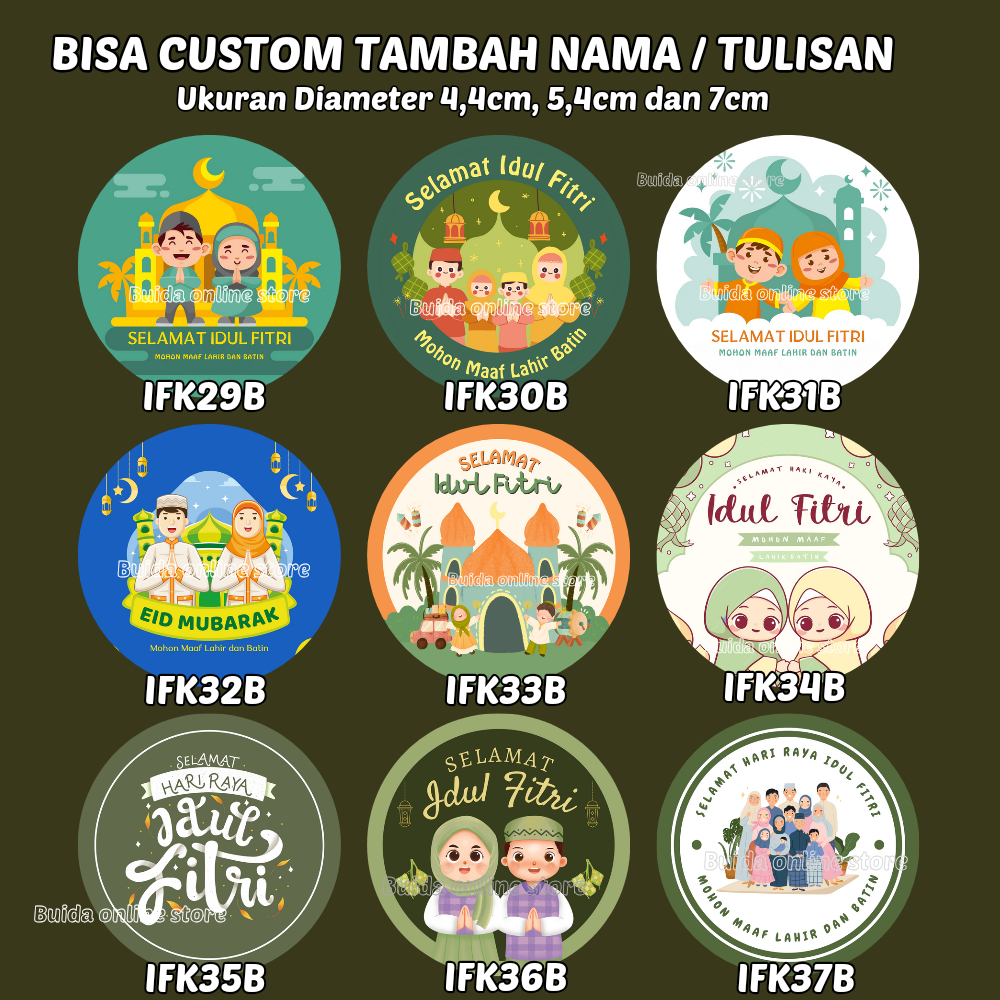 Jual Label Sticker Stiker hangtag Lebaran Selamat Hari Raya Idul Fitri ...
