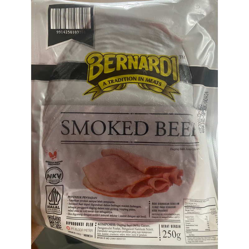 Jual bernadi smoked beef 250 gram | Shopee Indonesia
