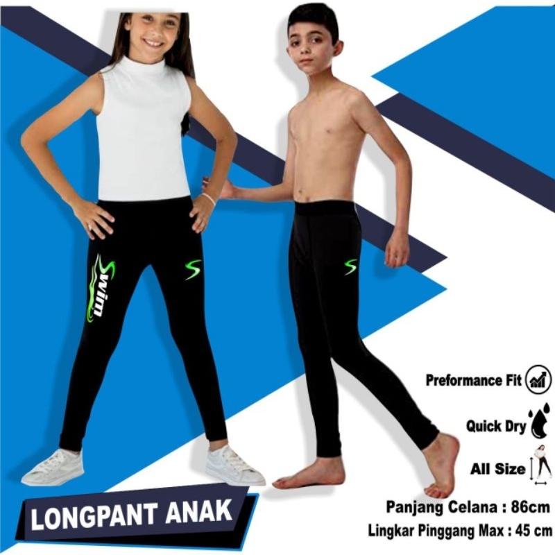 Jual Celana renang anak swimming panjang - celana anak panjang renang ketat elastis super melar ...