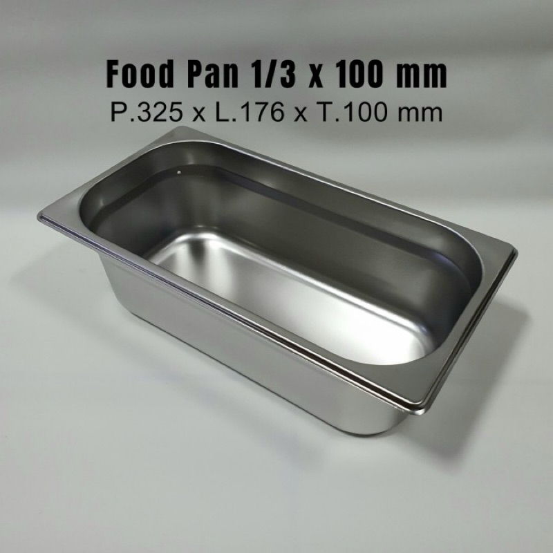 Jual GASTRONOM FOOD PAN 1/3 TINGGI 100MM STAINLESS STEEL 0,7mm | Shopee ...