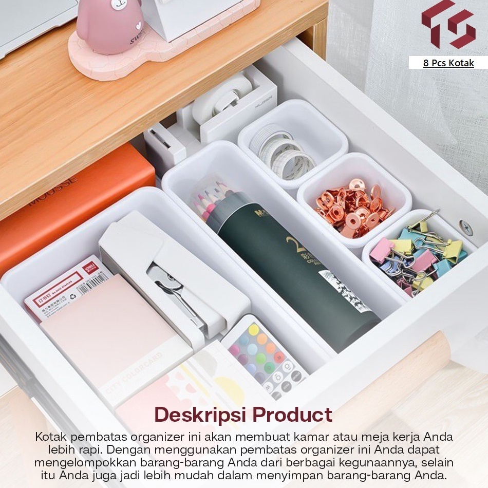Jual ART B27H 8 PCS Kotak Sekat Pembatas BarangBarang Makeup Organizer ...