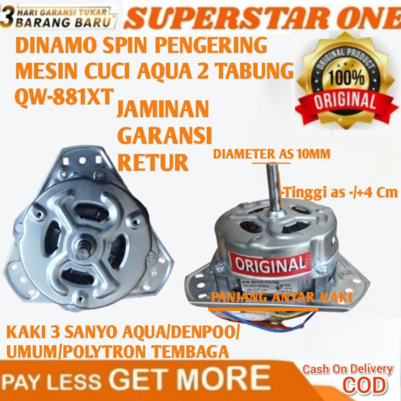Jual DINAMO SPIN PENGERING MESIN CUCI AQUA 2 TABUNG QW-881XT | Shopee Indonesia