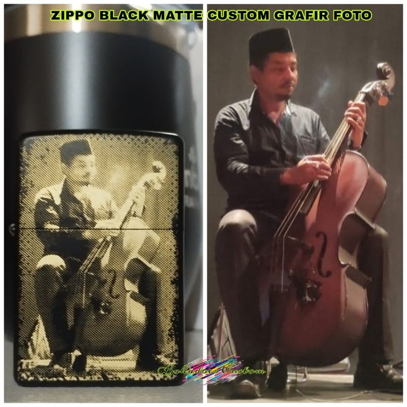 Jual ZIPPO BLACK MATTE CUSTOM GRAFIR FOTO BISA REQUEST CUSTOM GRAFIR ...