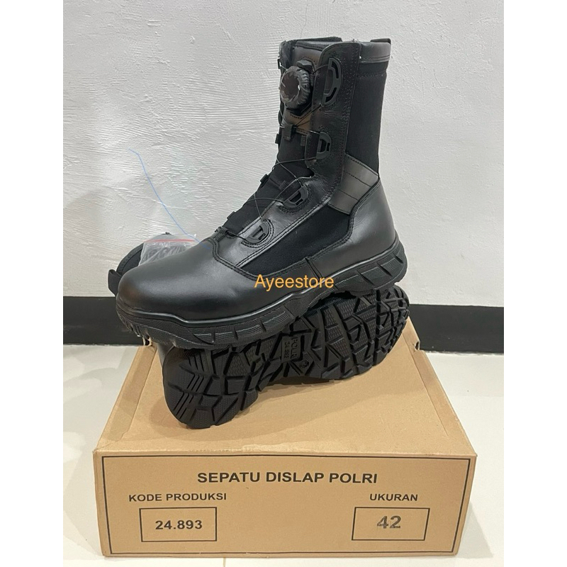 Jual sepatu pdl tali putar original asli jatah polri 2024 terbaru ...