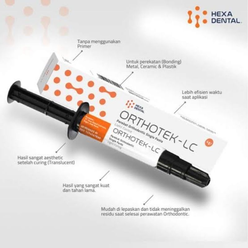 Jual Lem Ortho Bonding Hexa Orthotek LC 4g Lem Perekat behel gigi Hexa Ortho bond | Shopee Indonesia