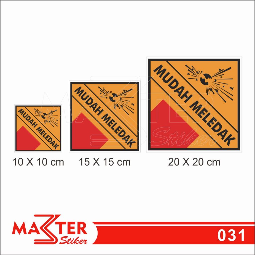 Jual 031 - Stiker Mudah Meledak, Simbol Limbah B3, Sticker Vinyl, Tahan ...