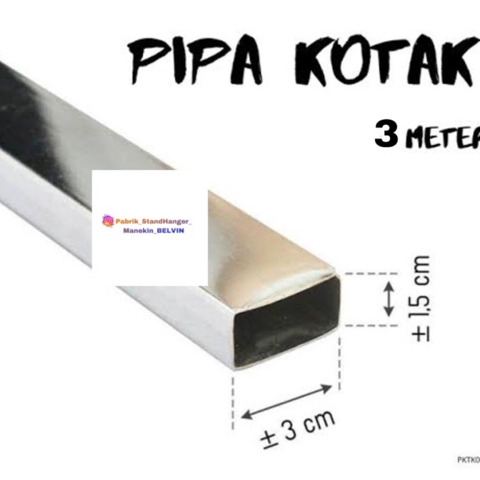 Jual Istimewa Pipa Kotak Stainless 3 cm Pipa Kotak Display Besi Kotak 3 ...