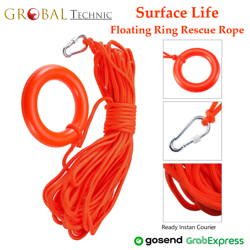 Jual Floating Ring Rescue Rope Marine Safety / Tali Pelampung Ring Buoy ...