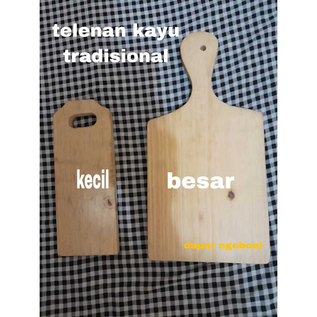 Jual telenan kayu tradisional - alas potong sayur - talenan | Shopee ...