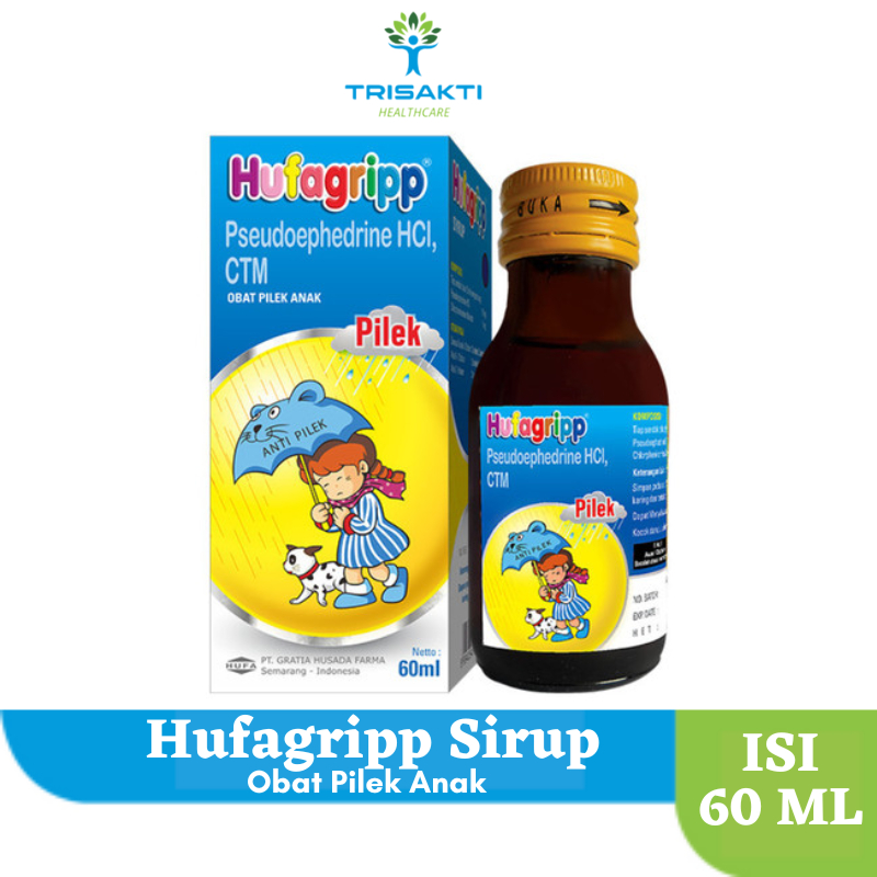 Jual Hufagrip Biru Sirup 60 ml Obat Pilek Anak | Shopee Indonesia