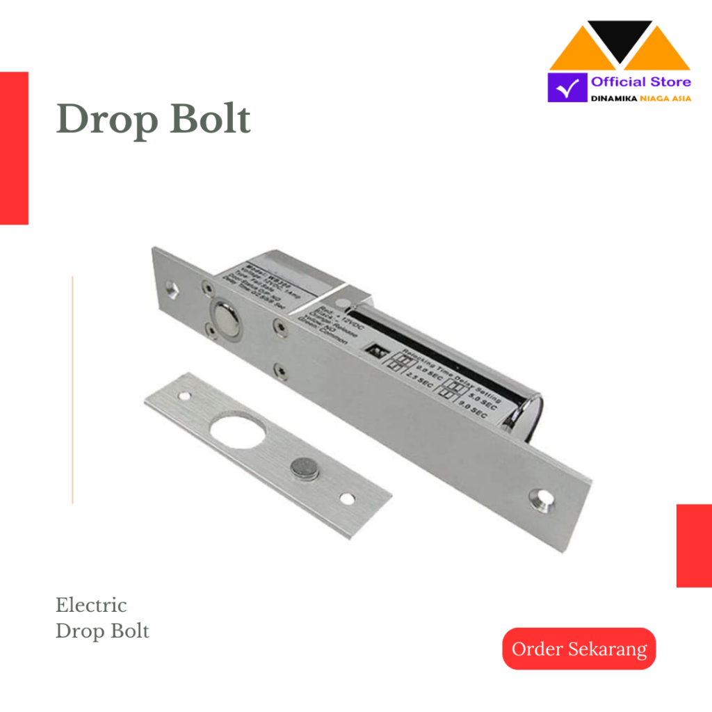 Jual Drop Bolt Access Control Door Lock Pengunci Pintu Otomatis ...