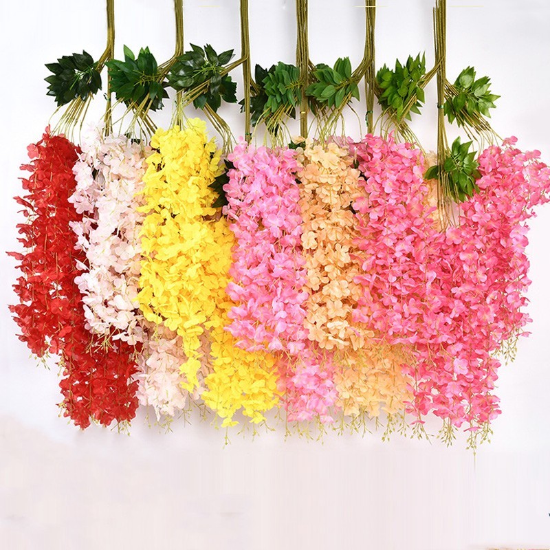 Jual Tanaman Bunga Rambat Hias Bunga Wisteria Plastik Juntai Gantung ...