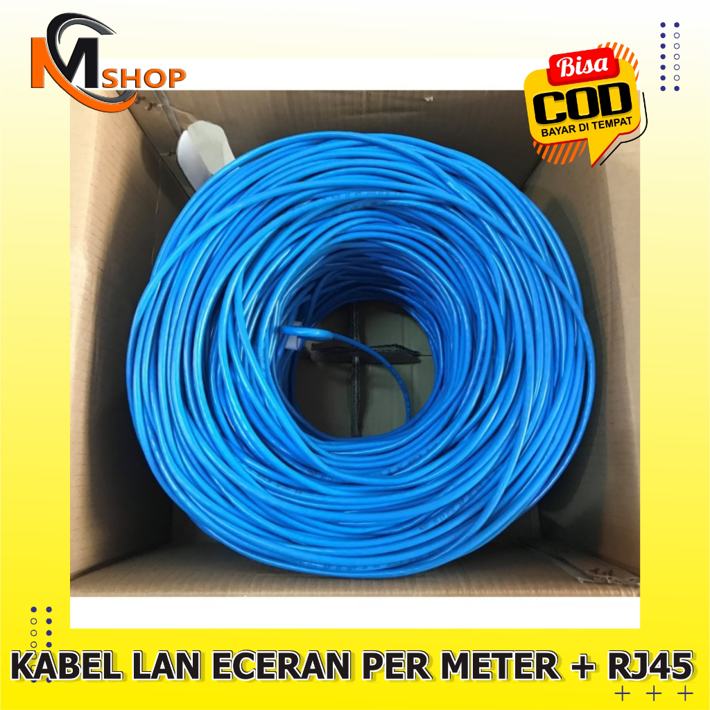 Jual Kabel LAN RJ45 UTP Indoor CATE5 NYK Eceran Per Meter | Shopee ...