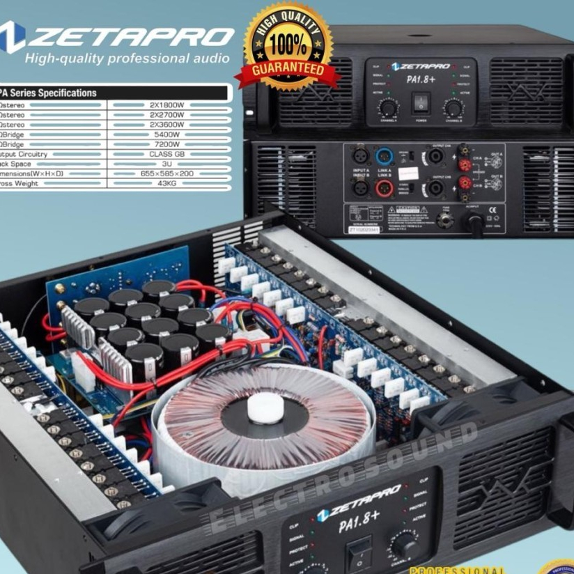 Jual POWER AMPLIFIER ZETAPRO PA 1.8+ / Power Ampli Zetapro PA 1.8 + | Shopee Indonesia